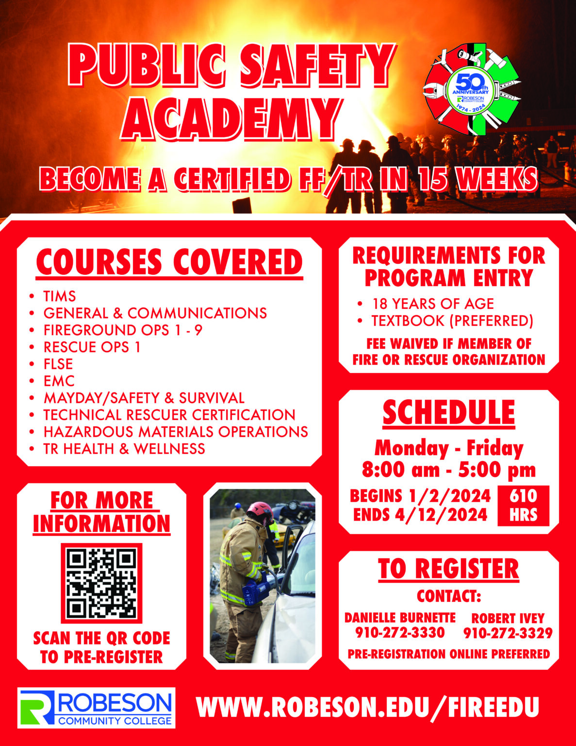 Firefighter Certification Classes | Robeson Community College : Robeson ...