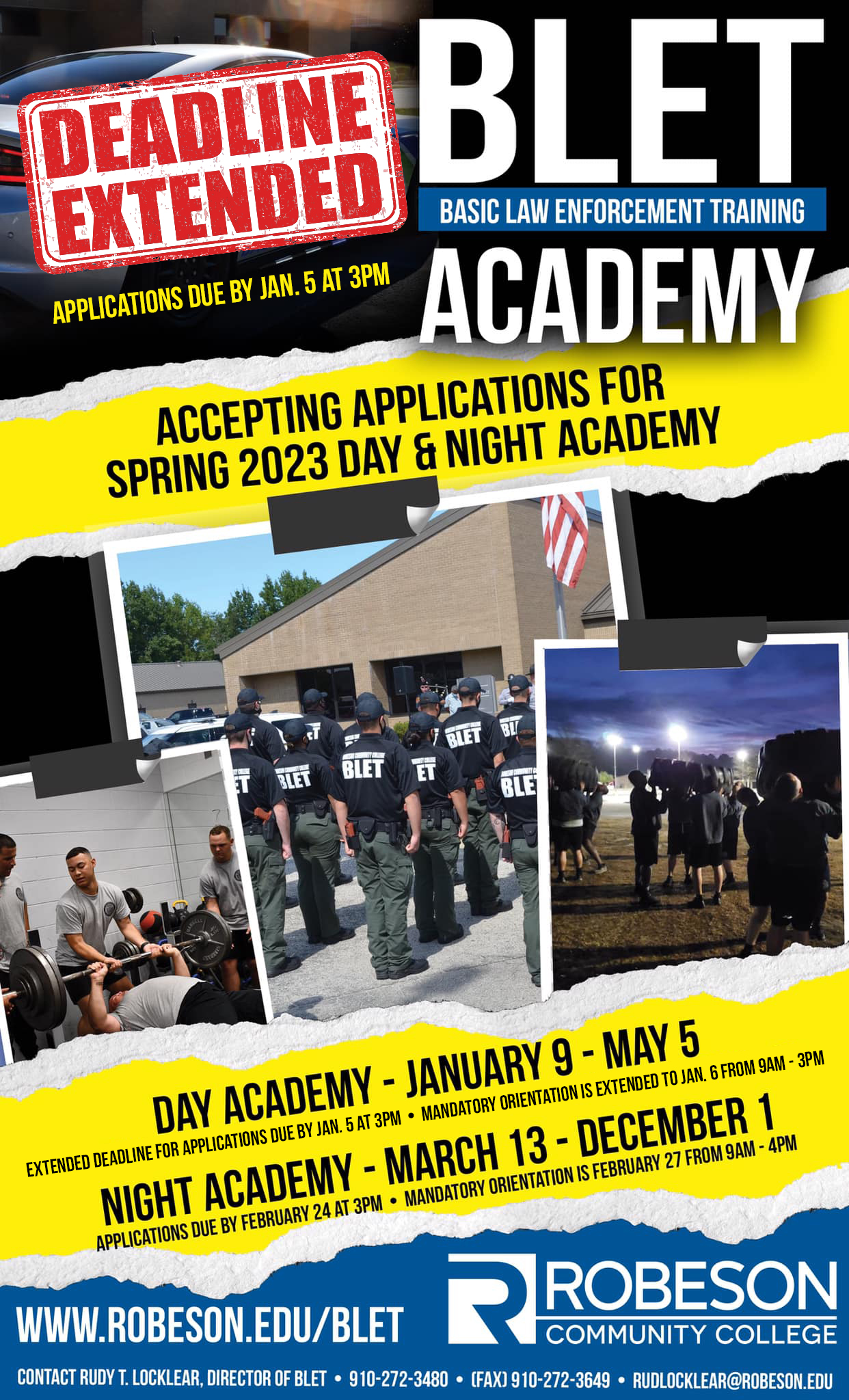 RCC Extends Deadline for BLET Academy to January 5 | Robeson Community ...