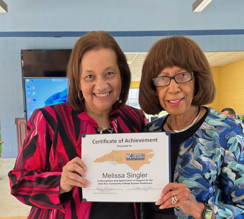 RCC President Melissa Singler presented with Certificate of Achievement ...