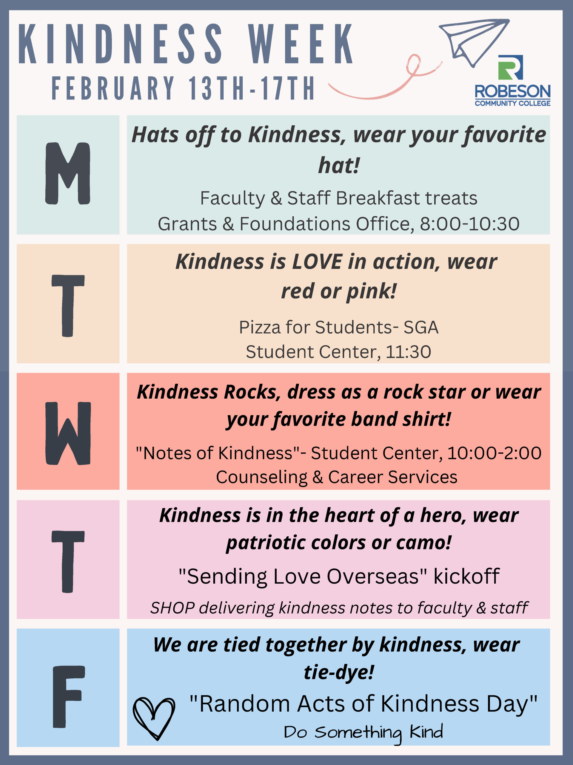 Kindness Week to be held Feb. 13 – 17 at RCC | Robeson Community ...