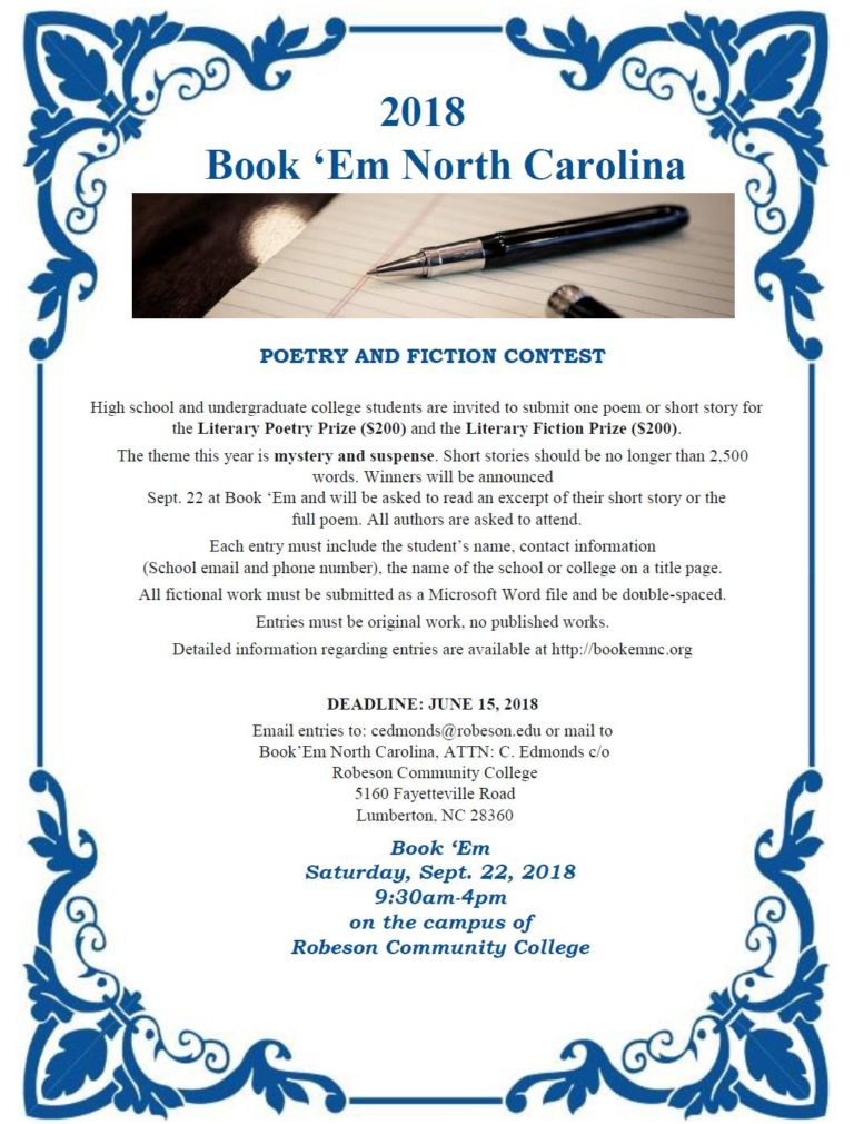 Literary Contest-2018 | Robeson Community College : Robeson Community ...