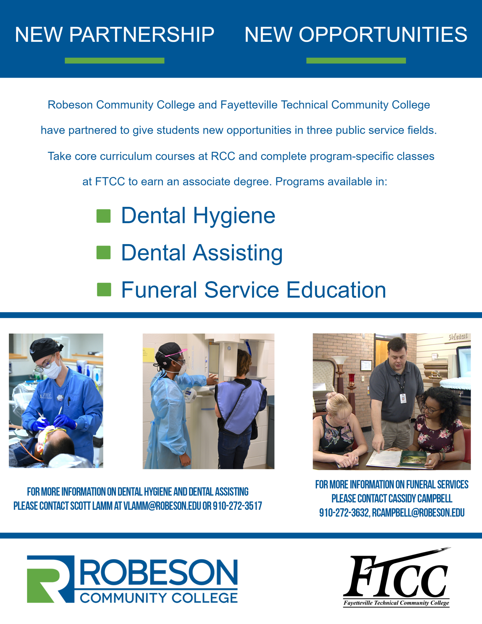 Dental Hygiene, Dental Assisting, Funeral Services | Robeson Community ...