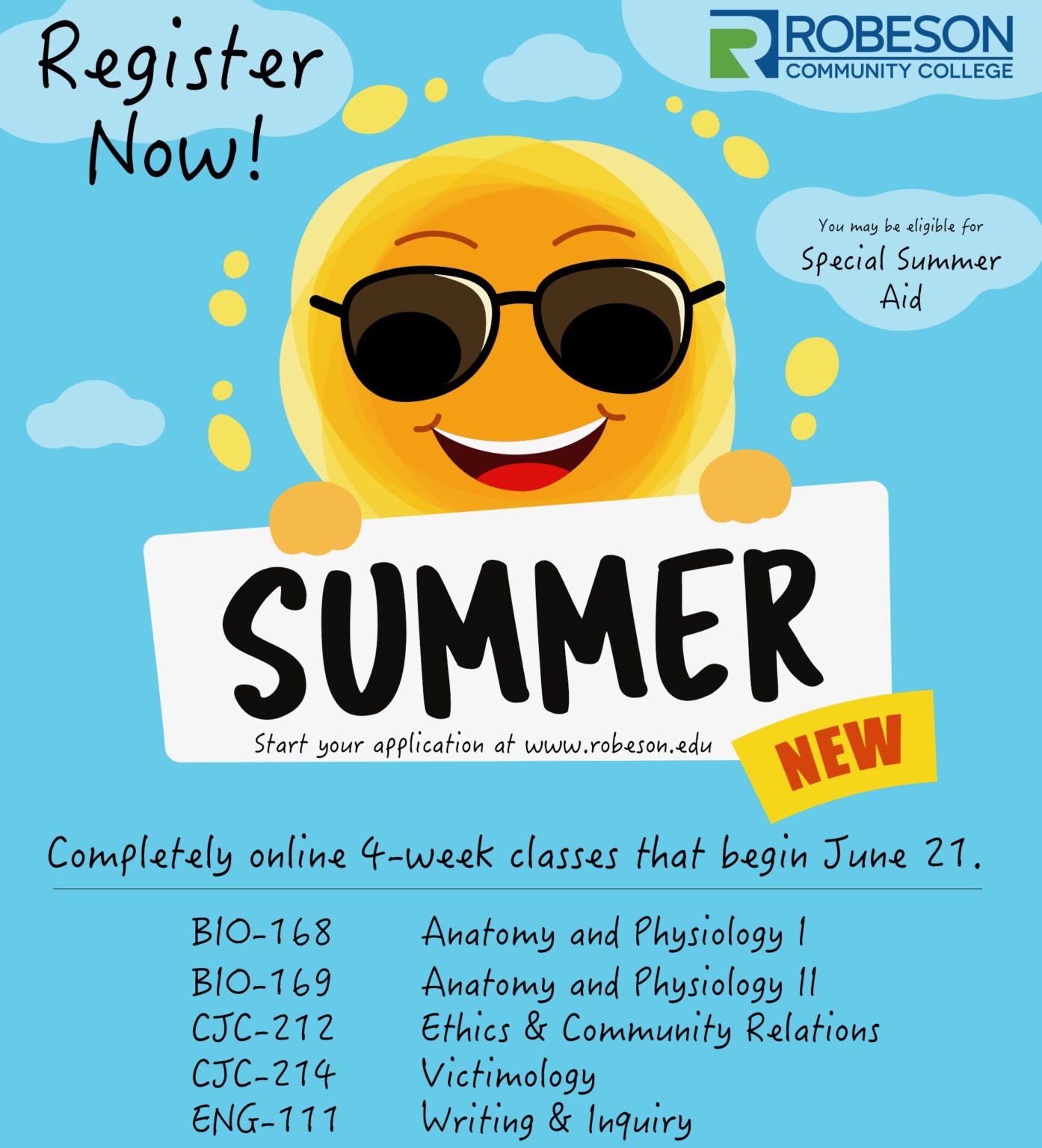 New summer classes added | Robeson Community College : Robeson ...