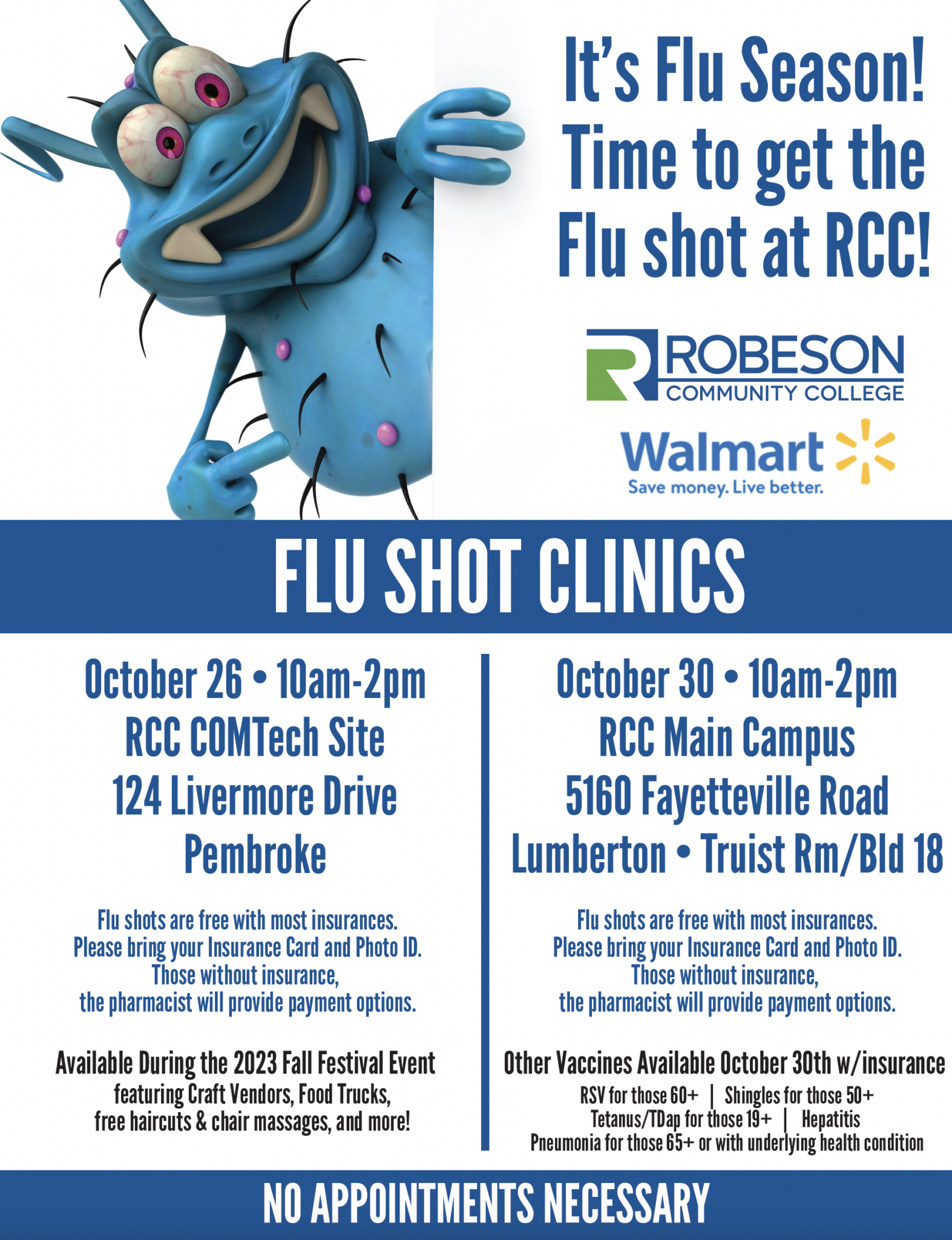 RCC to host two flu clinics for community in October | Robeson ...