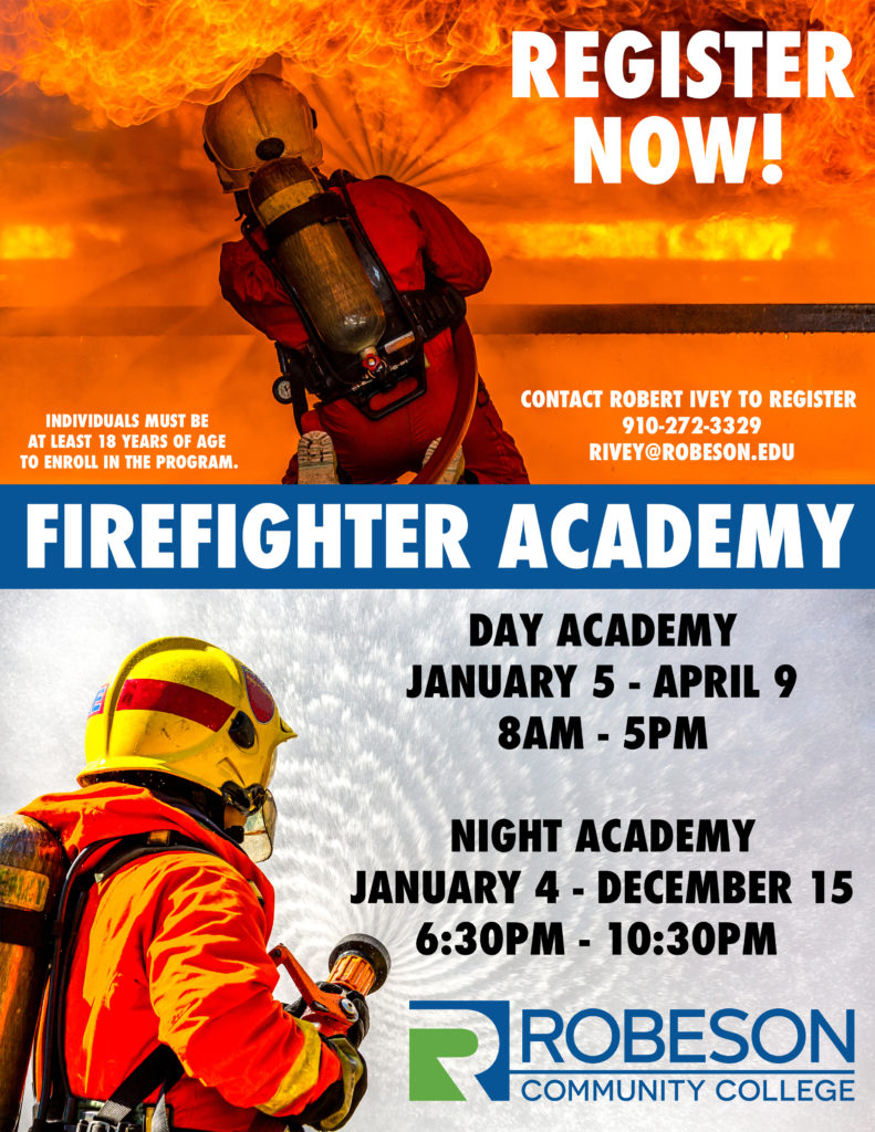 Firefighters Needed - Register NOW for RCC's Fire Academy | Robeson ...
