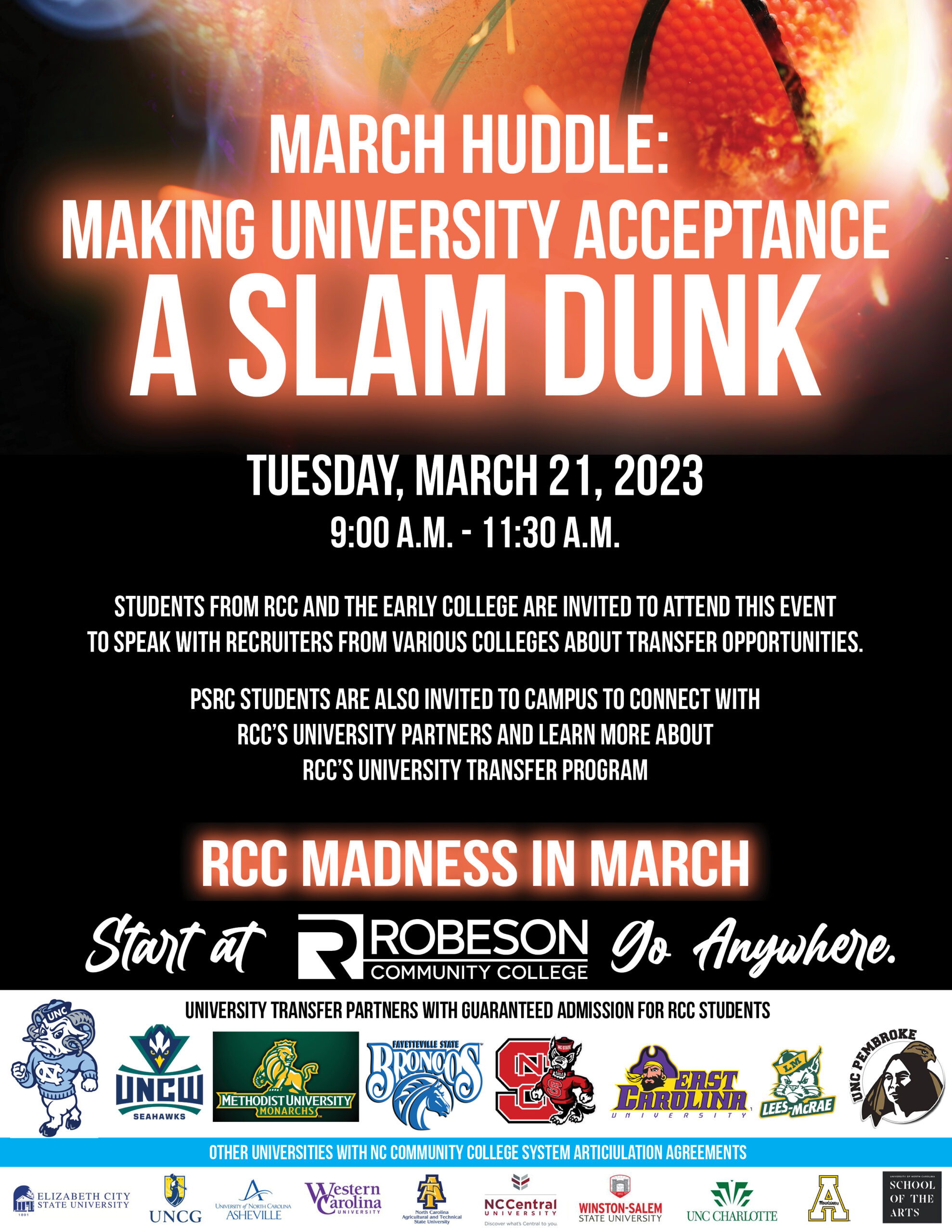 RCC Huddle aims to make university acceptance a slam dunk | Robeson ...