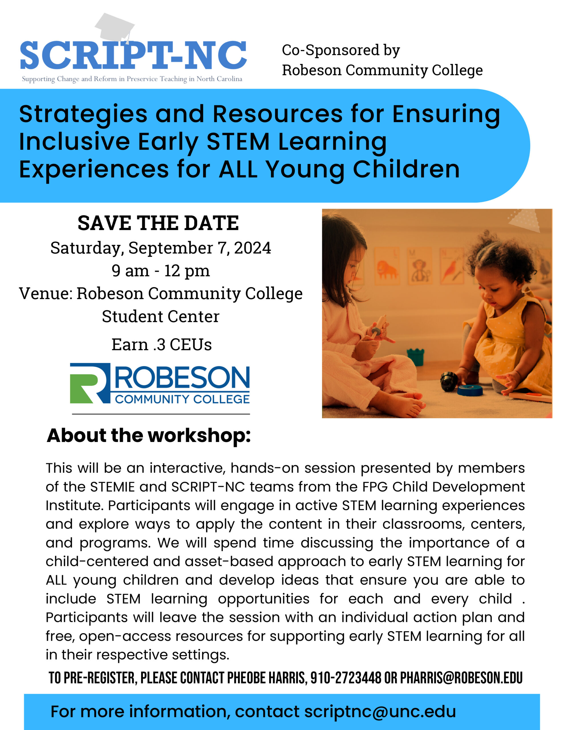 RCC to offer free workshop in STEM for educators September 7 | Robeson ...